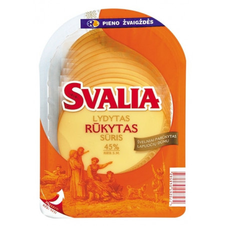 Rūkytas, lydytas sūris SVALIA 45%, raikytas, 150g